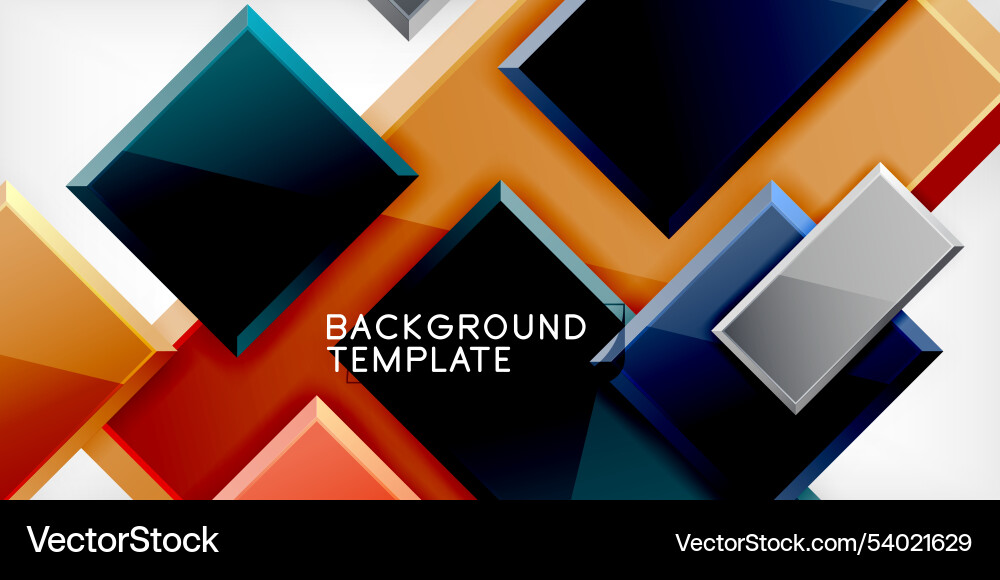 Square shape color abstract geometry Royalty Free Vector