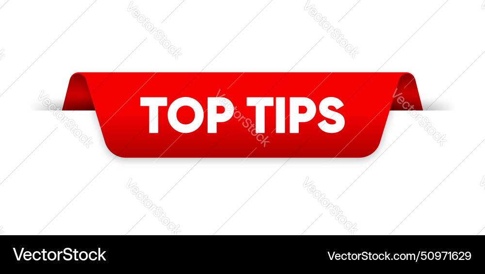 Top tips label badge quick Royalty Free Vector Image