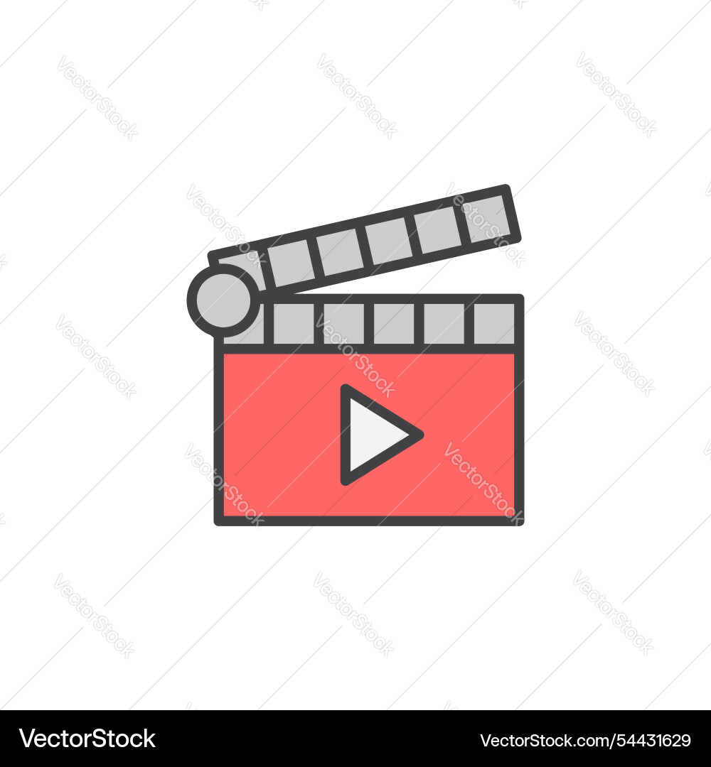 Video icon in colored version Royalty Free Vector Image