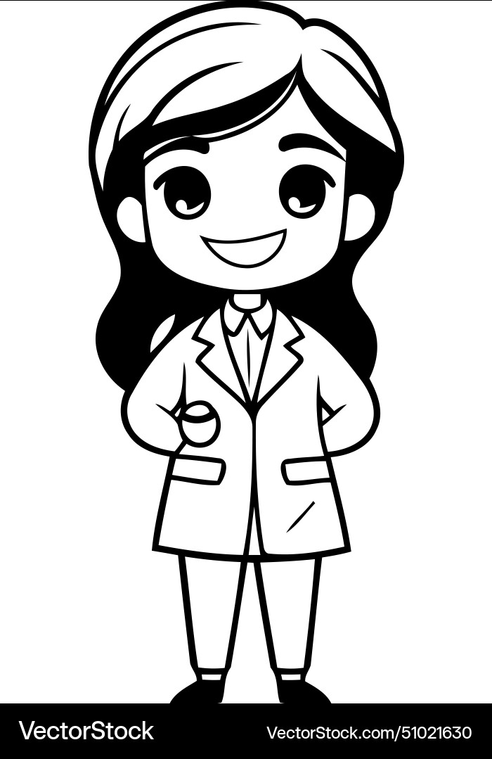 Female pharmacist cartoon character cute Vector Image