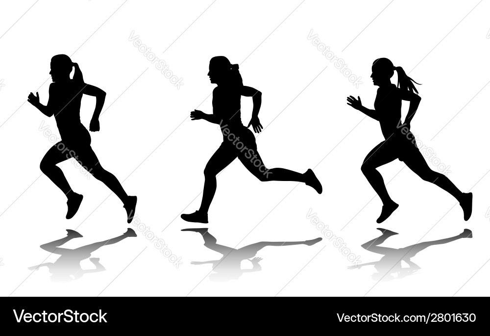 Female runner Royalty Free Vector Image - VectorStock