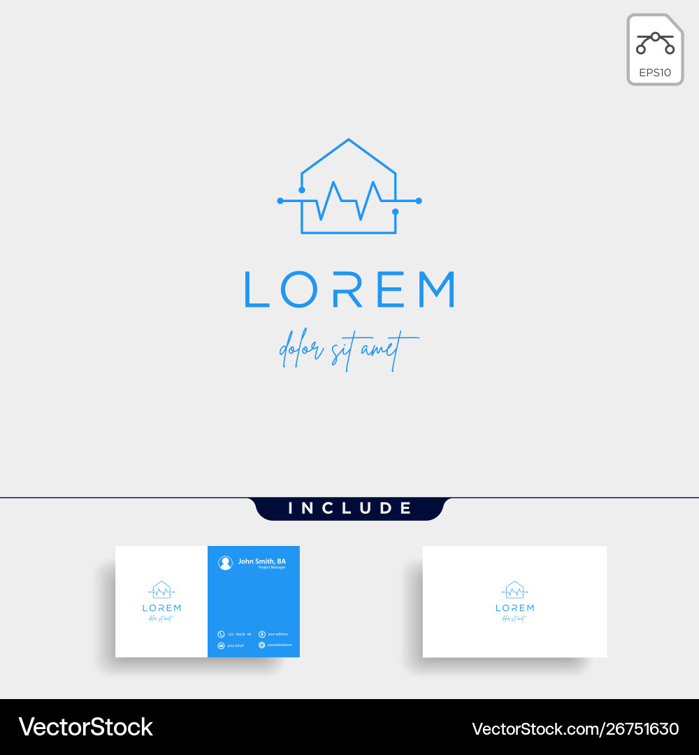 Home Cross Logo Design isolierte Ikone Lizenzfreier Vektor