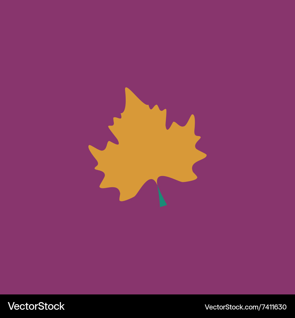 Maps Leaf Silhouette Lizenzfreies Vektorbild