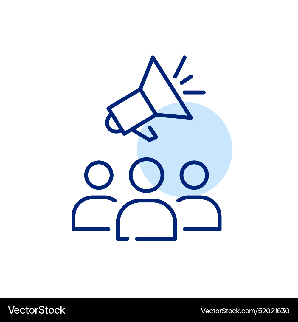 People and megaphone team communication group Vector Image