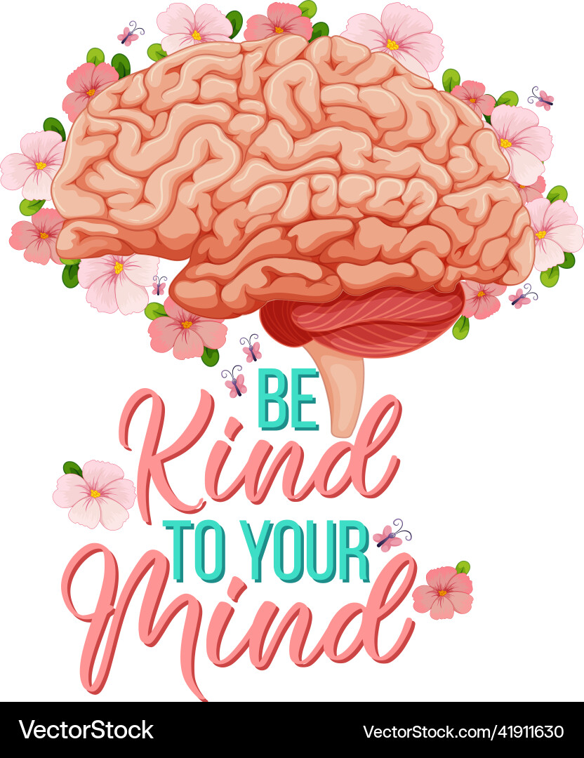 Poster design with human brain Royalty Free Vector Image