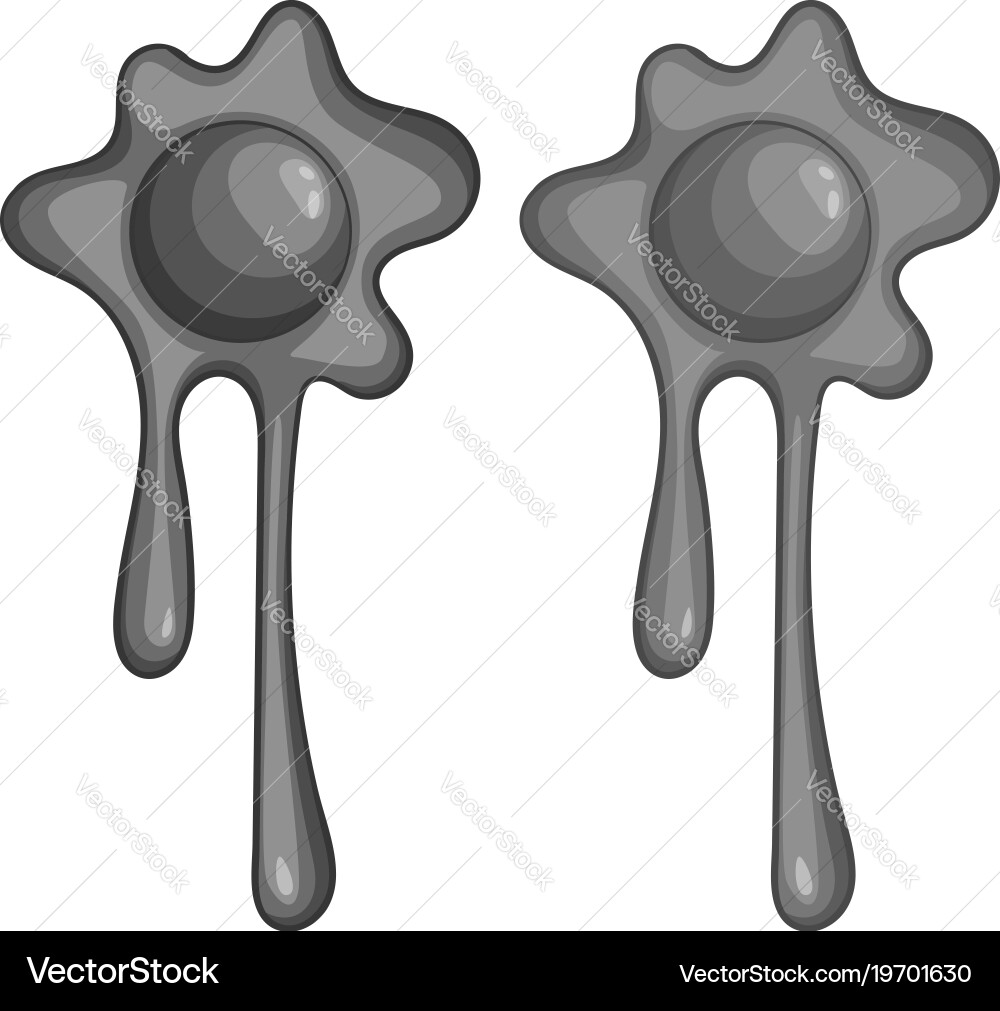 Slime Spot-Symbol monochrom Lizenzfreies Vektorbild
