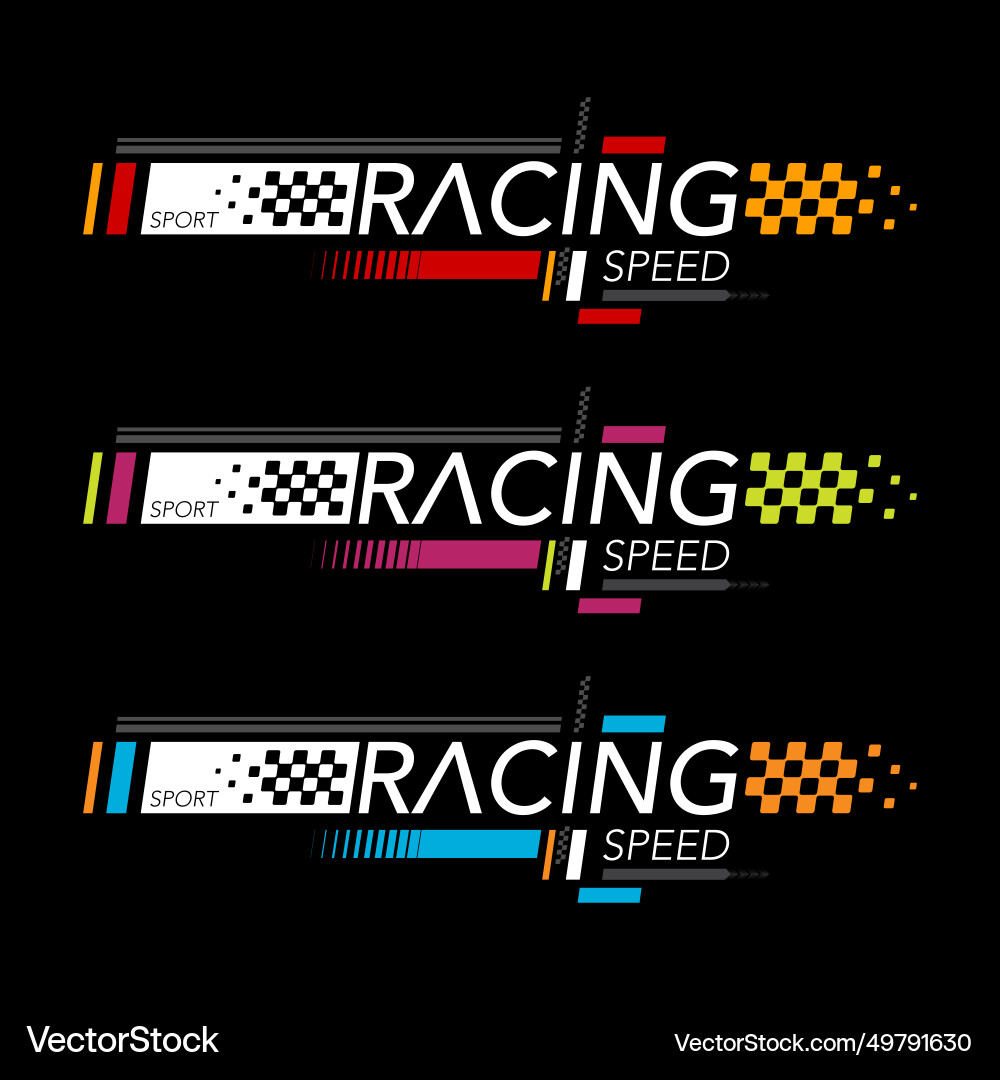 Sport racing decal color Royalty Free Vector Image