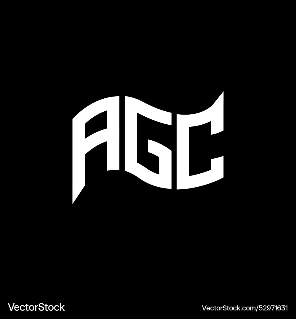 Agc logo design simple and modern Royalty Free Vector Image