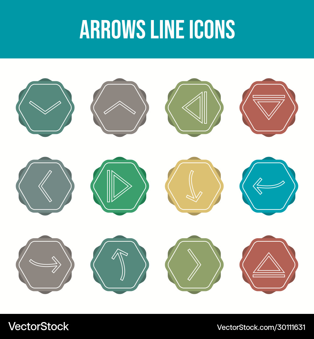 Beautiful arrows icon set Royalty Free Vector Image