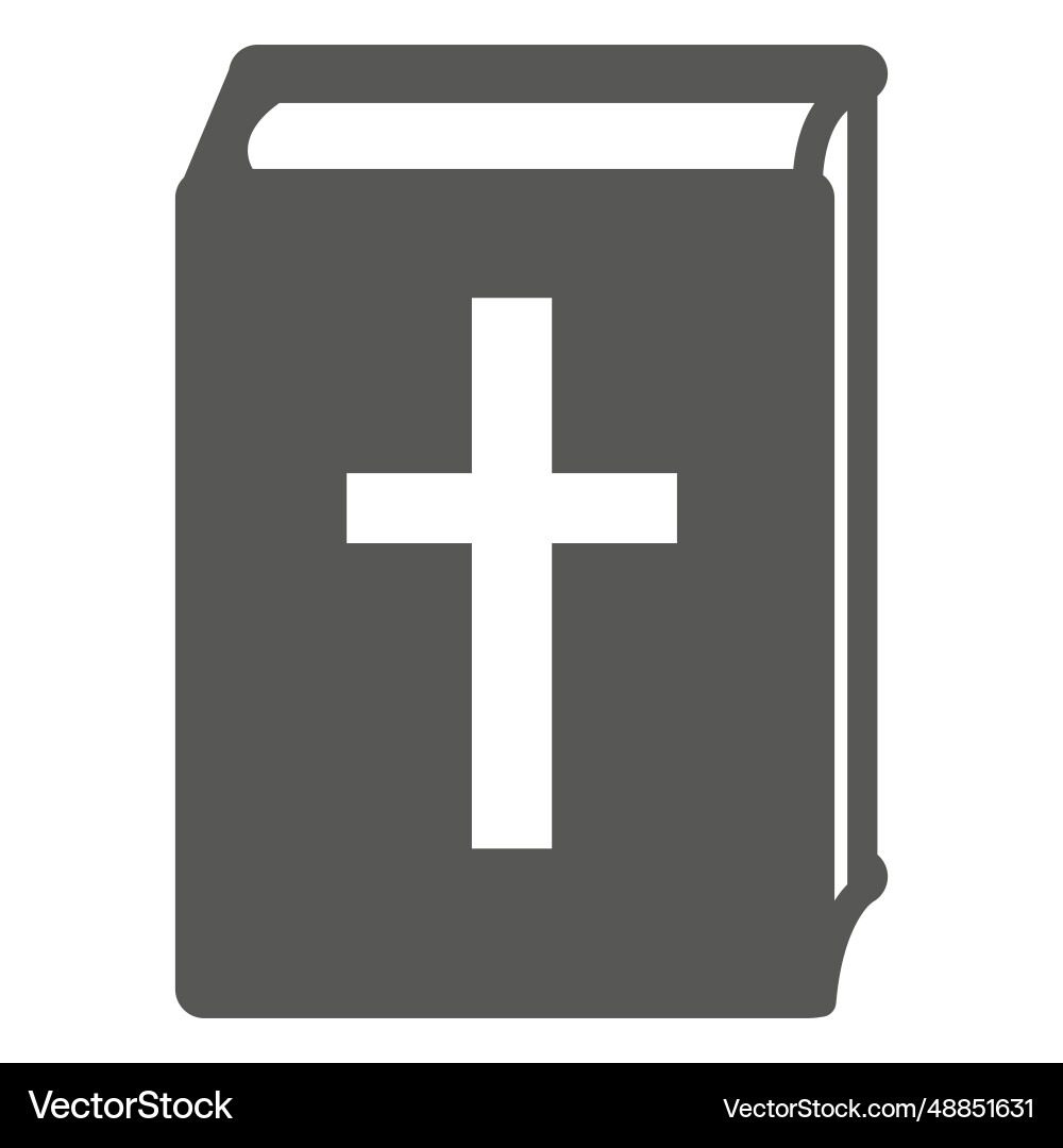 Front bible book icon Royalty Free Vector Image