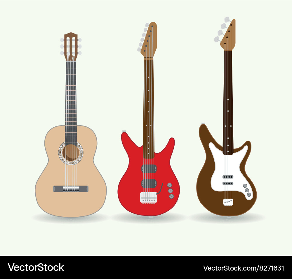 Guitars Royalty Free Vector Image - VectorStock