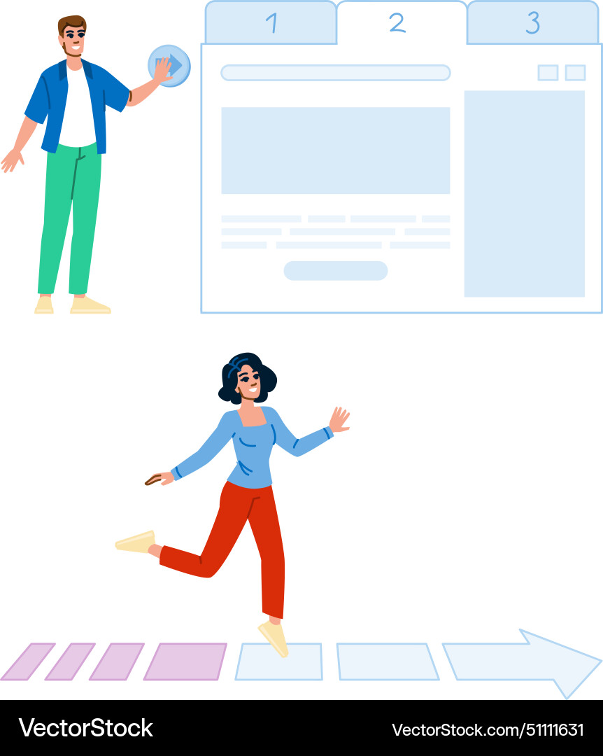 Interaction progressive disclosure website Vector Image
