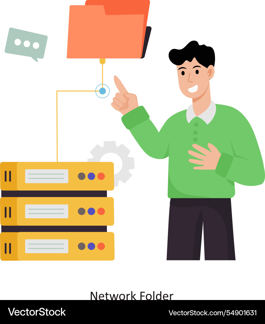 Network folder eps 10 file Royalty Free Vector Image