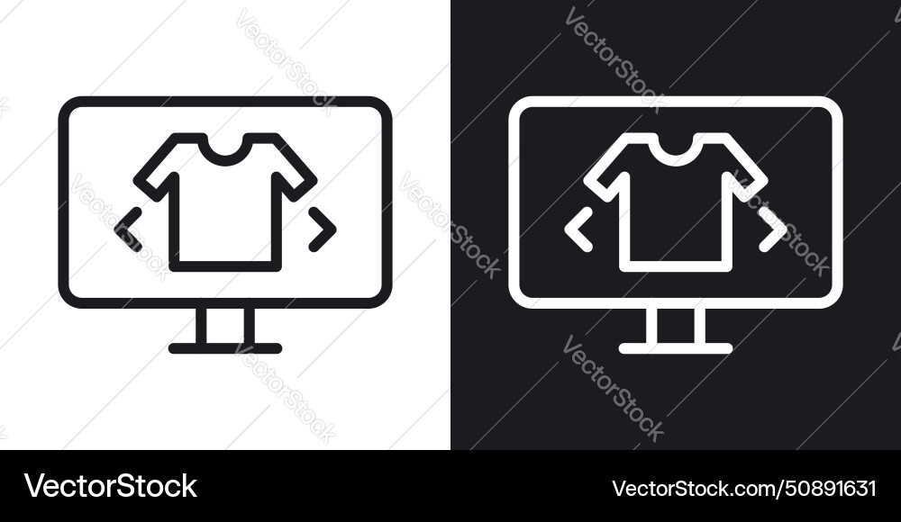Online clothes shopping icon set commerce Vector Image