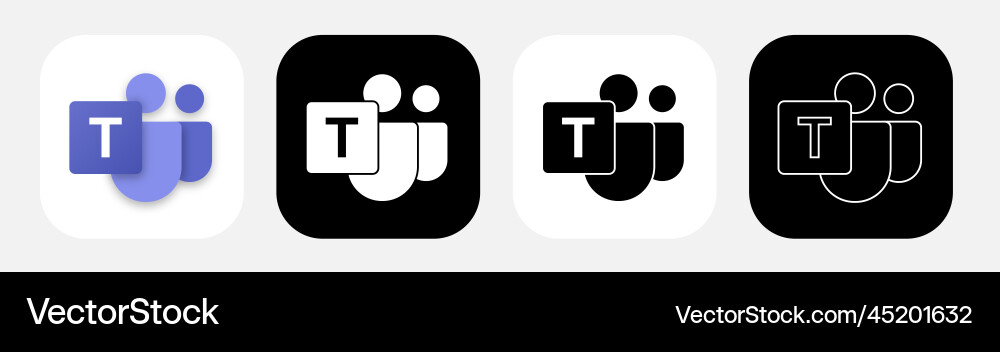 App icon microsoft teams Royalty Free Vector Image