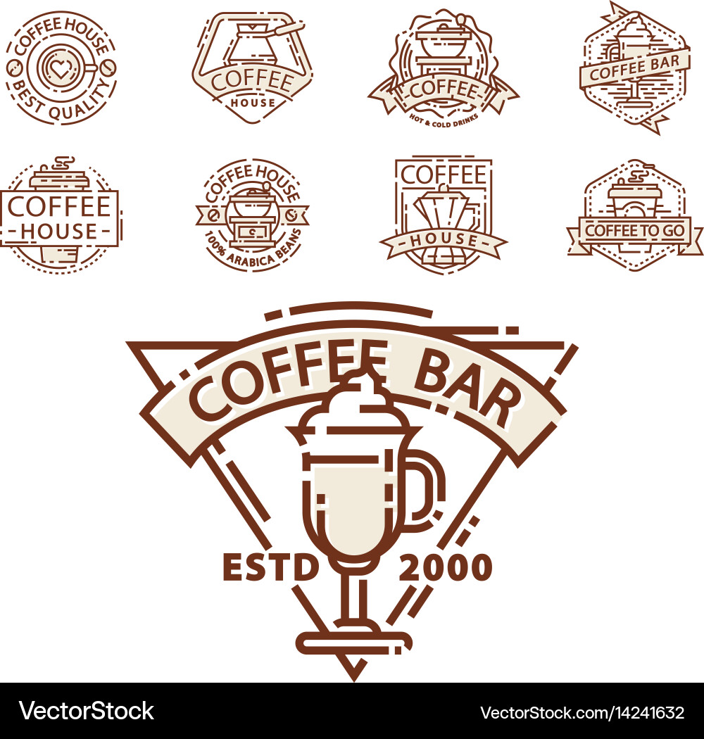 Coffee Badge Collection Royalty Free Vector Image