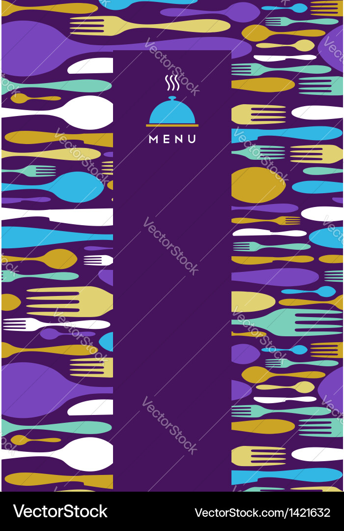 Food restaurant menu design in violet Royalty Free Vector
