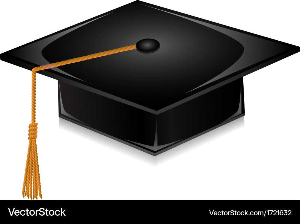 Graduate cap Royalty Free Vector Image - VectorStock