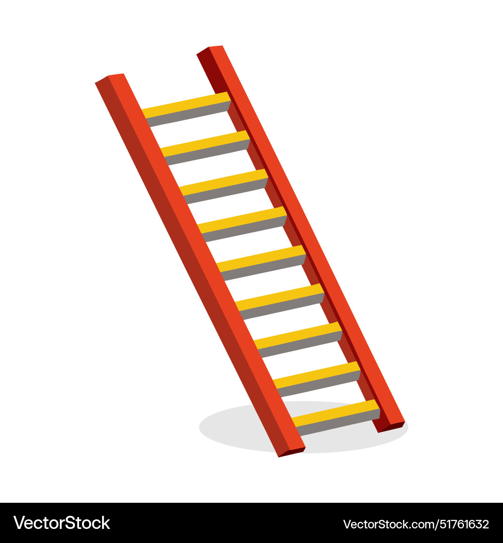 Ladder isolated flat Royalty Free Vector Image