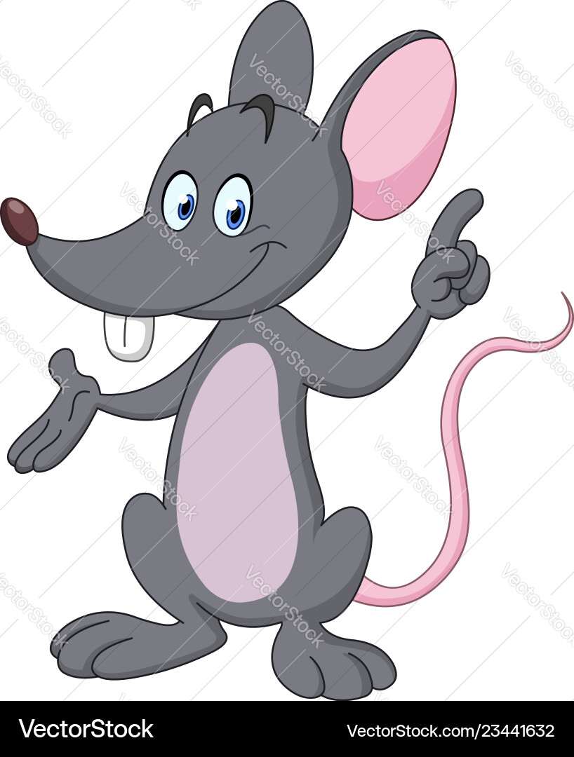 Mouse pointing and presenting Royalty Free Vector Image