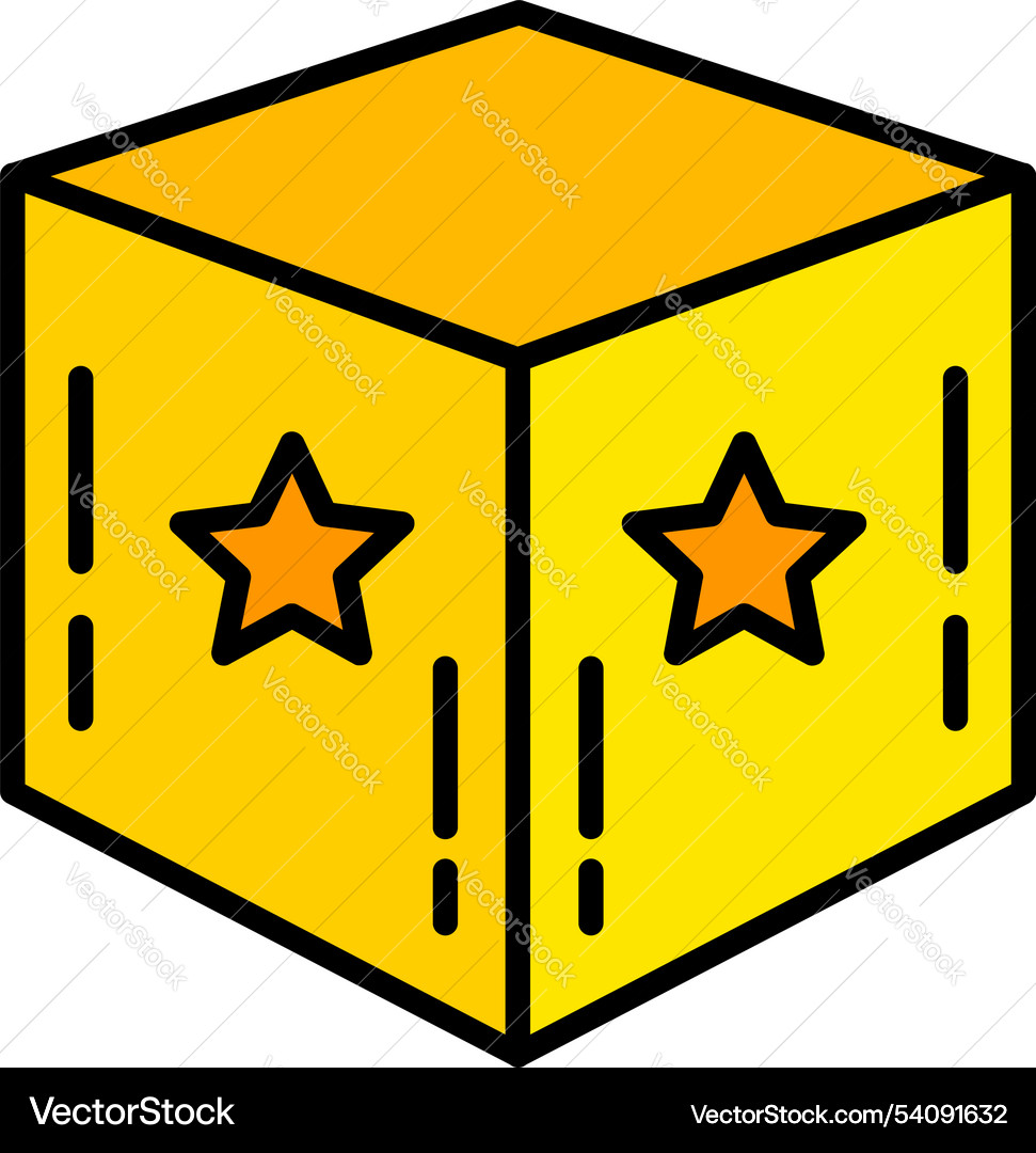 Parcel line filled icon design Royalty Free Vector Image