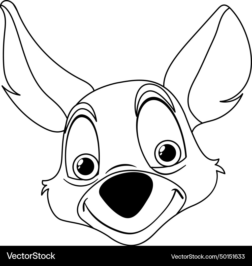 A happy dogs face Royalty Free Vector Image - VectorStock