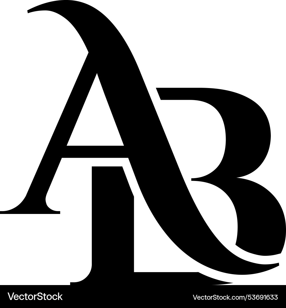 Ab logo Royalty Free Vector Image - VectorStock