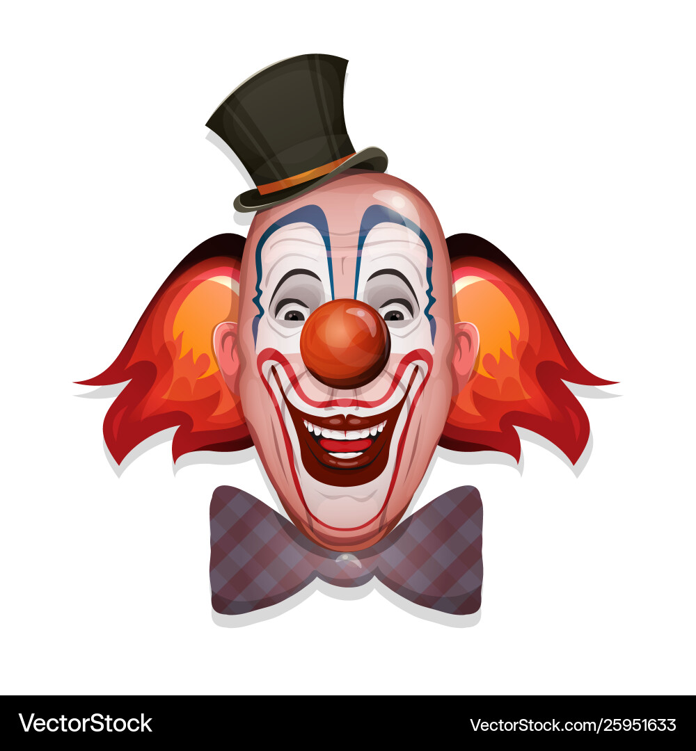 Circus clown face Royalty Free Vector Image - VectorStock