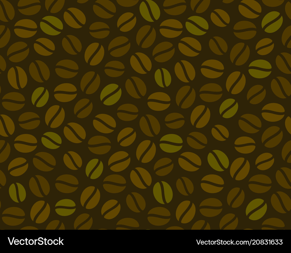 Coffee beans seamless pattern background Vector Image