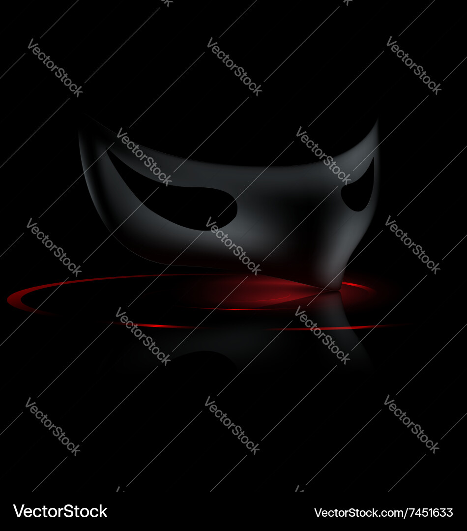 Dunkle Halbmaske Lizenzfreies Vektorbild - VectorStock