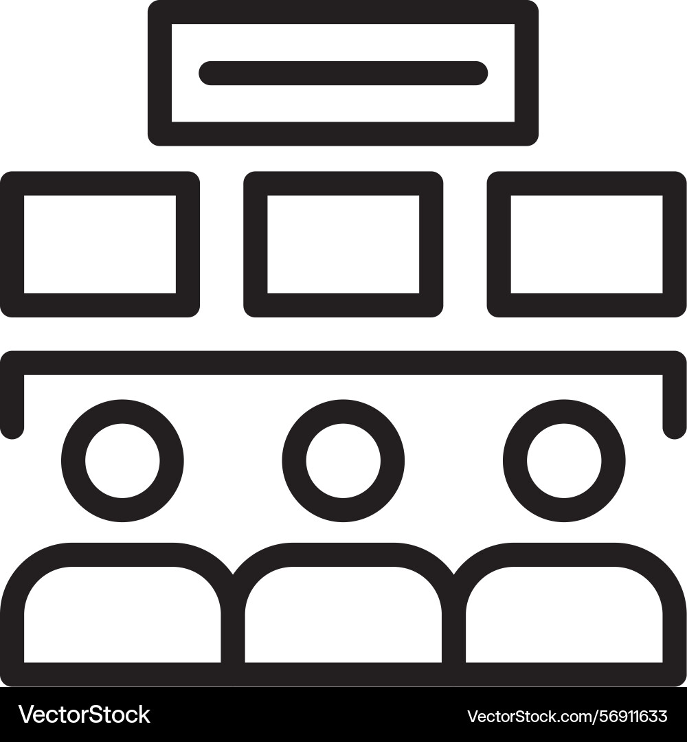 Newsroom linear style icon design Royalty Free Vector Image