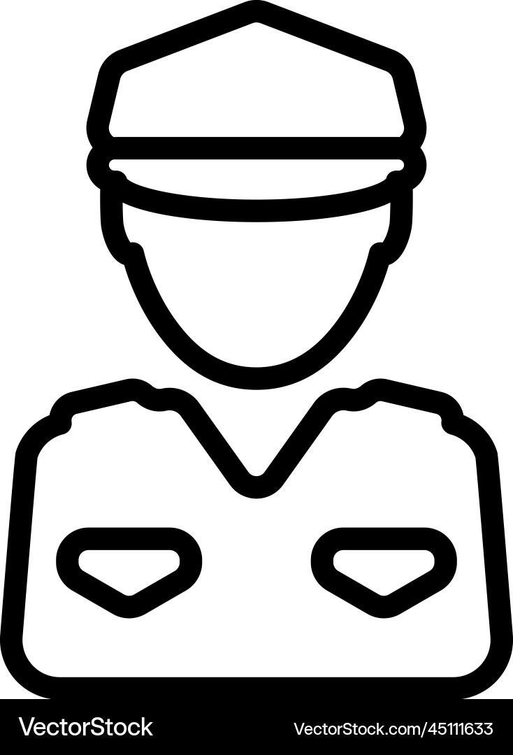 Police officer icon Royalty Free Vector Image - VectorStock