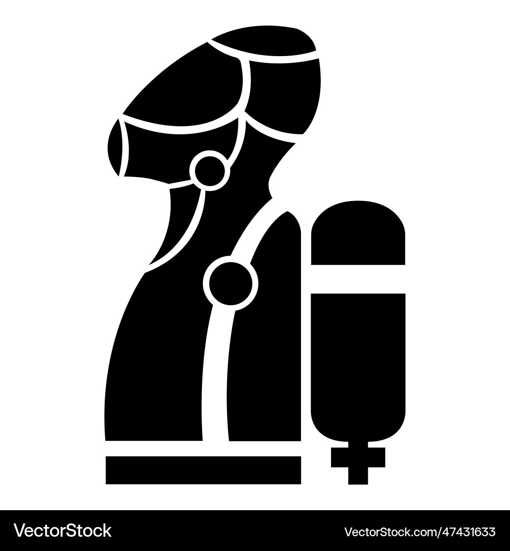 Wear scba self contained breathing apparatus Vector Image