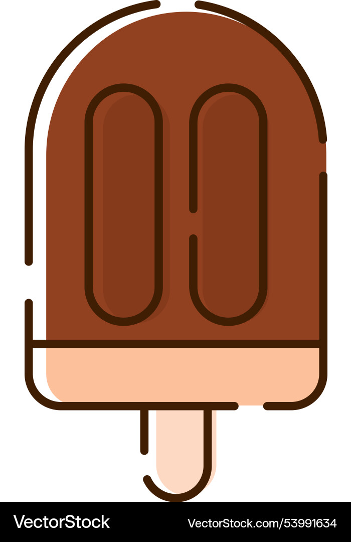 Colored popsicle ice cream icon Royalty Free Vector Image