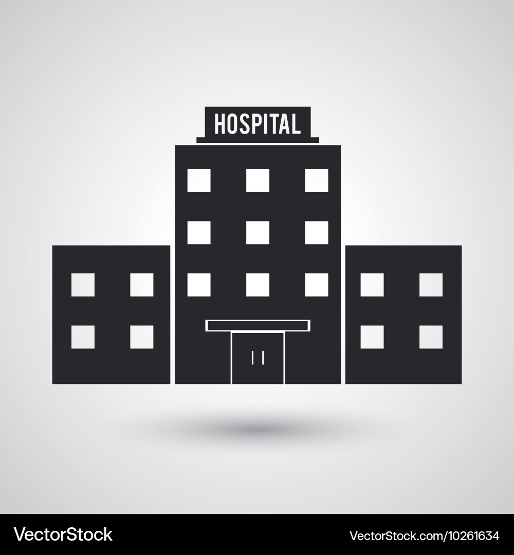 Hospital building clinic design Royalty Free Vector Image