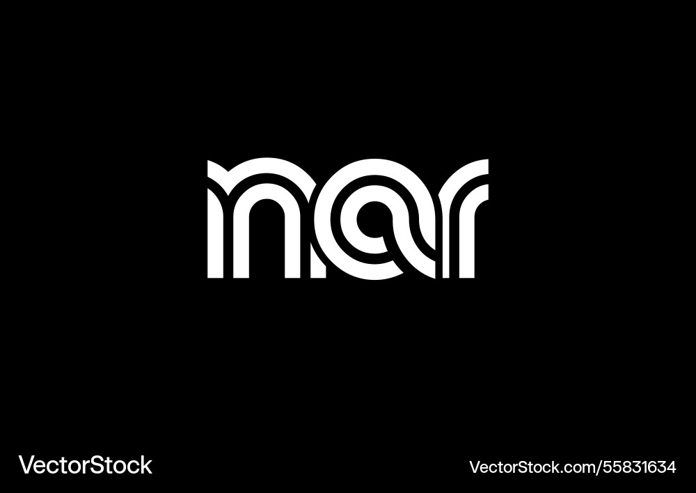 Nar creative unique modern letter logo design Vector Image