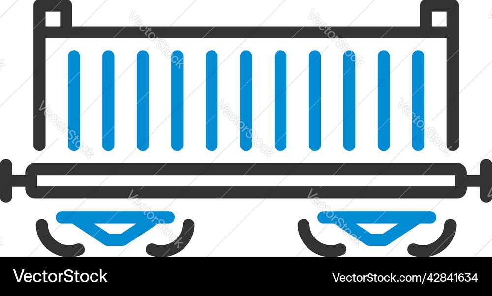 Railway cargo container icon Royalty Free Vector Image