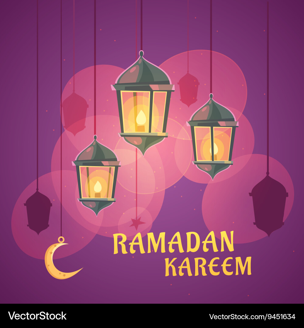 Ramadan lanterns Royalty Free Vector Image - VectorStock