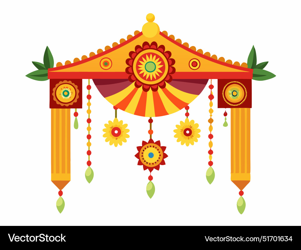 Toran for indian flower h Royalty Free Vector Image
