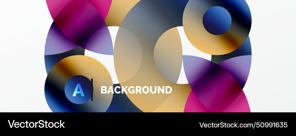 A colorful background with circles on a white Vector Image
