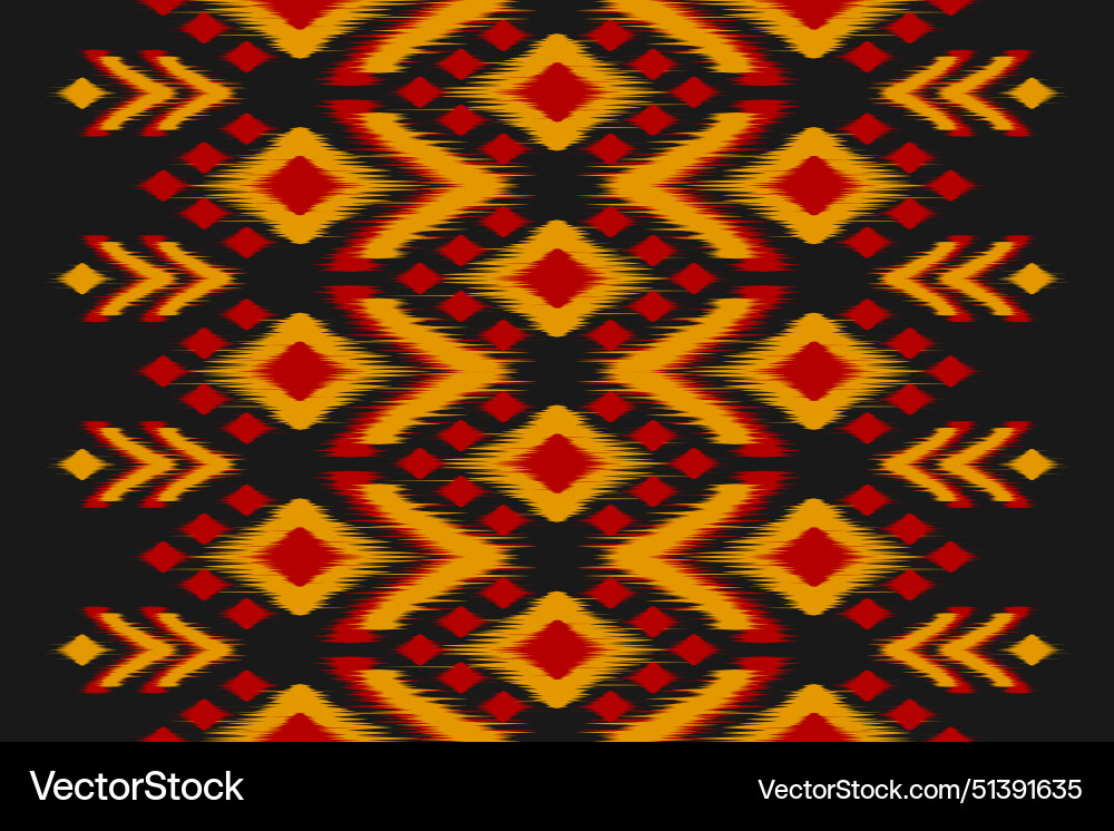 Abstract ethnic ikat art seamless pattern Vector Image