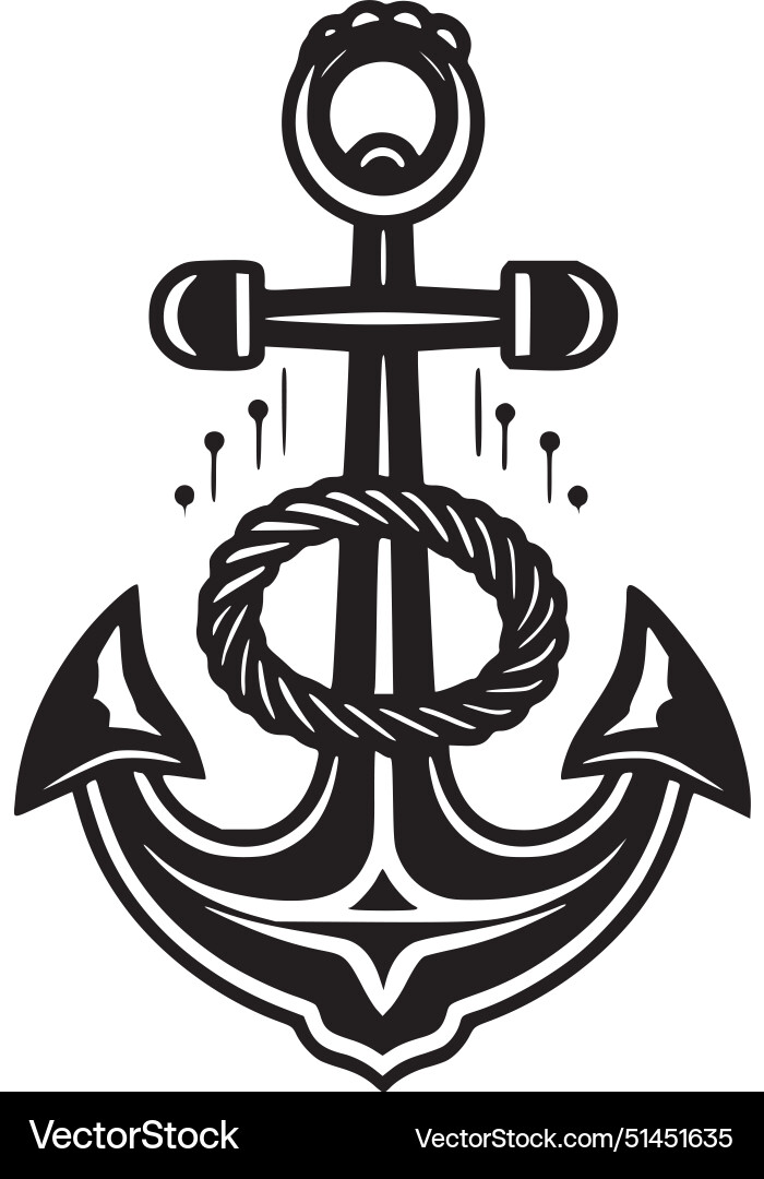 Anchor - minimalist and simple silhouette Vector Image