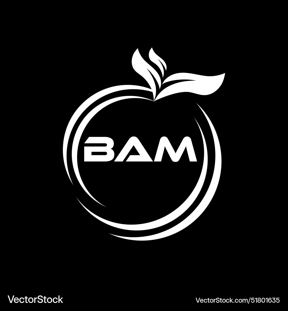 Bam letter logo design simple and modern Vector Image