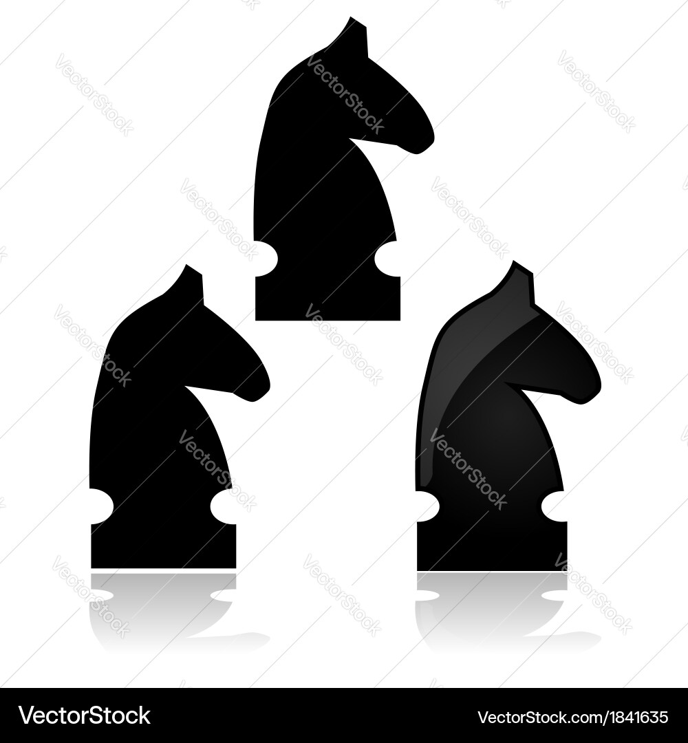 Chess knight Royalty Free Vector Image - VectorStock