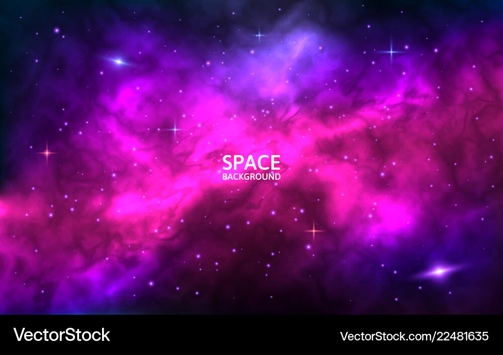 Cosmic background space backdrop with bright Vector Image
