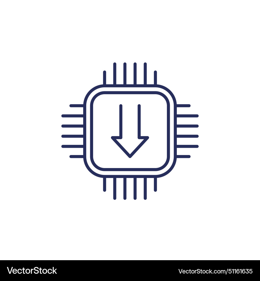 Firmware update line icon Royalty Free Vector Image