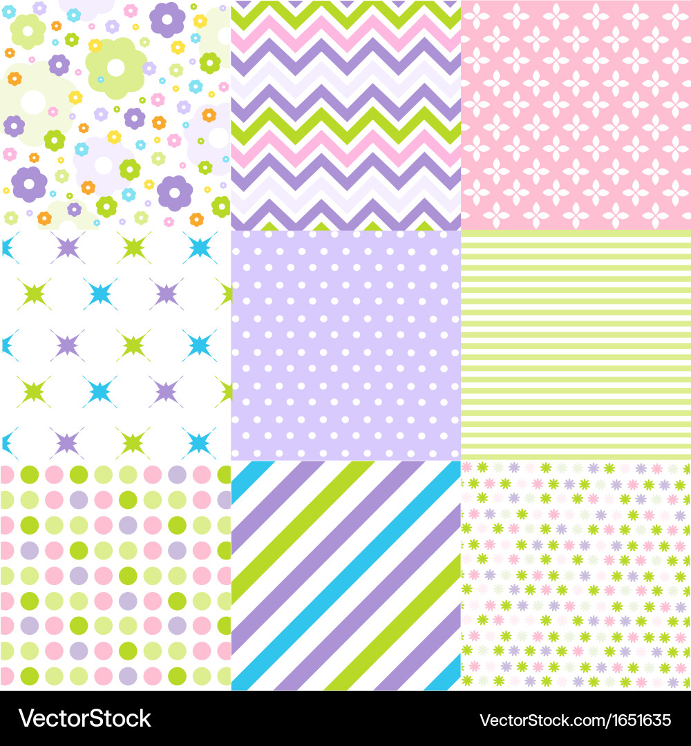 Floral Fabric Patterns Royalty Free Vector Image