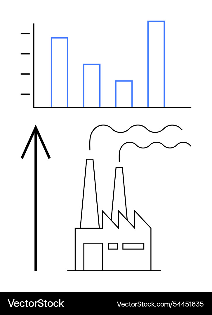 Industrial factory growth represented Royalty Free Vector
