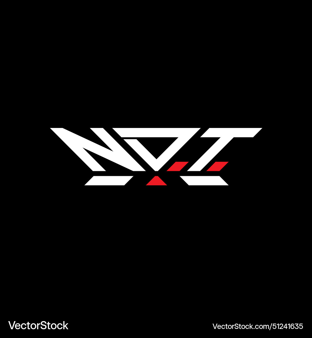 Ndt letter logo design simple and modern Vector Image
