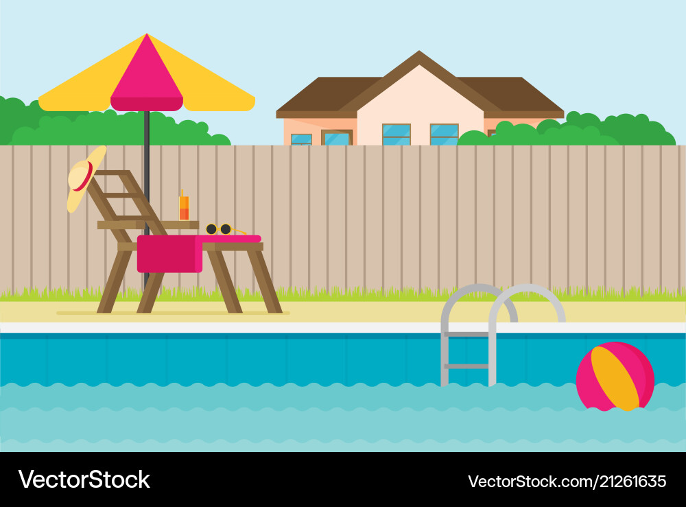 Swimming Pool Background Royalty Free Vector Image